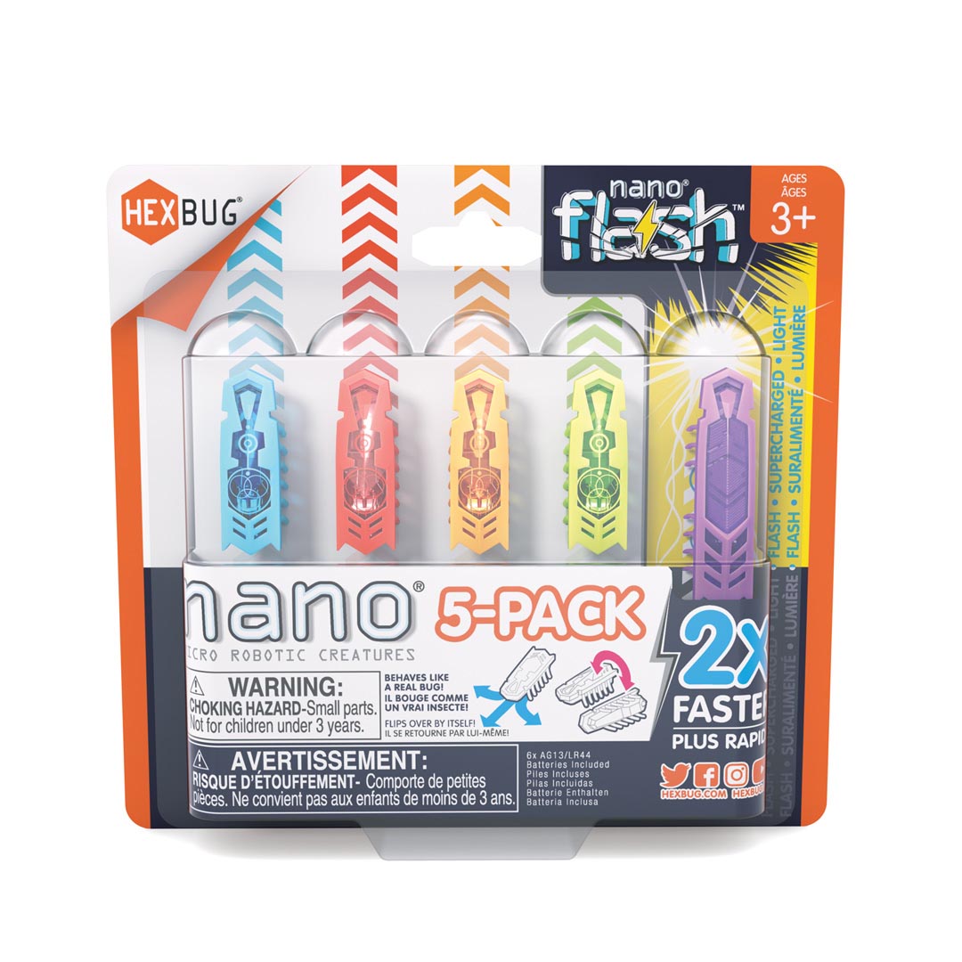 HEXBUG Nano + Flash 5-Pack - LED Nanoroboter-Set