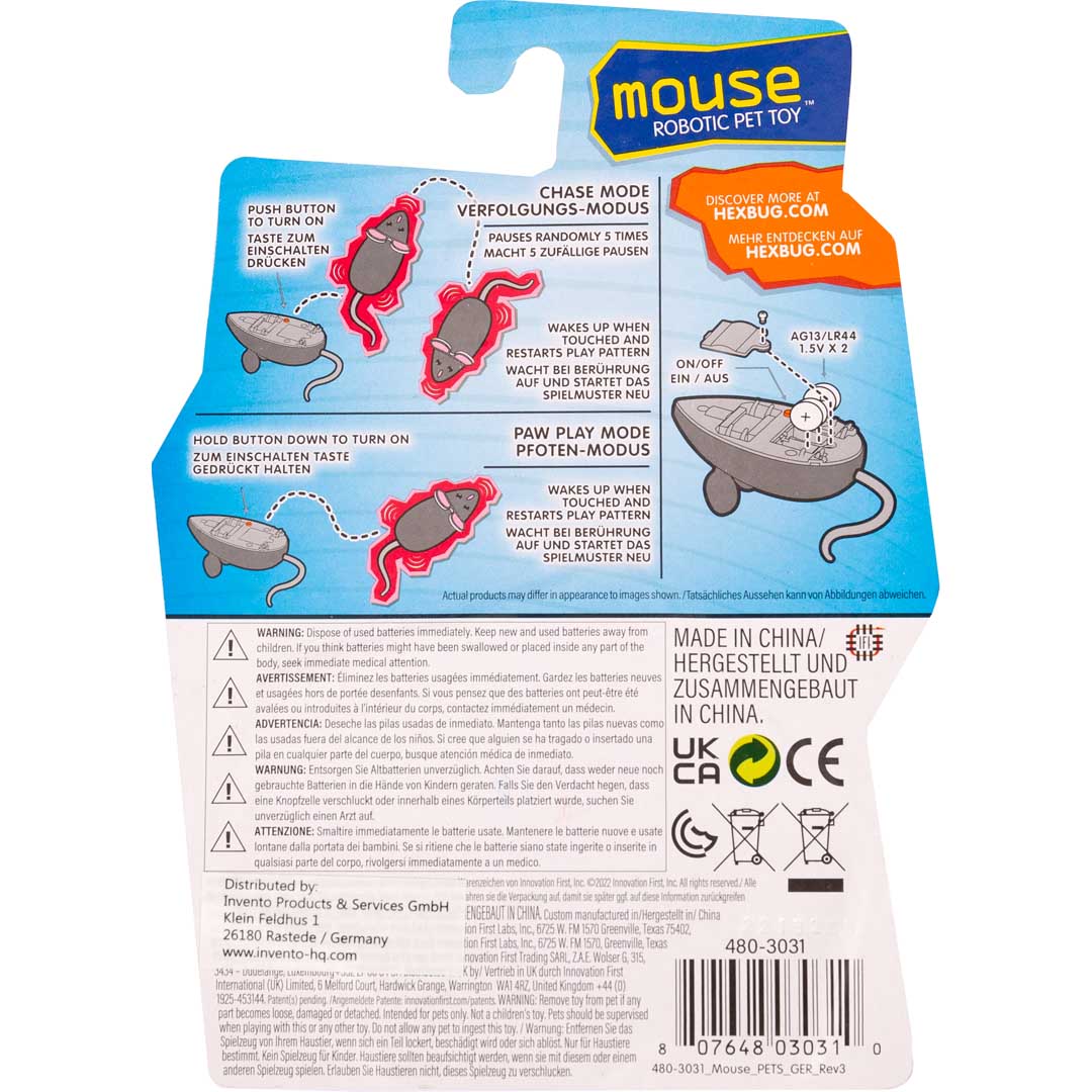Hexbug Mouse Cat Toy - Grey